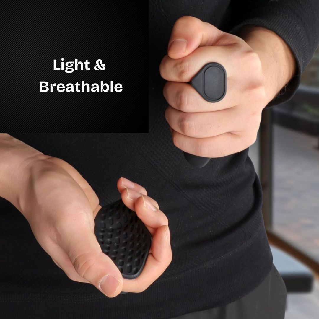 Anti-Slip Ergonomic Hand Grips (1 Pair) - Black